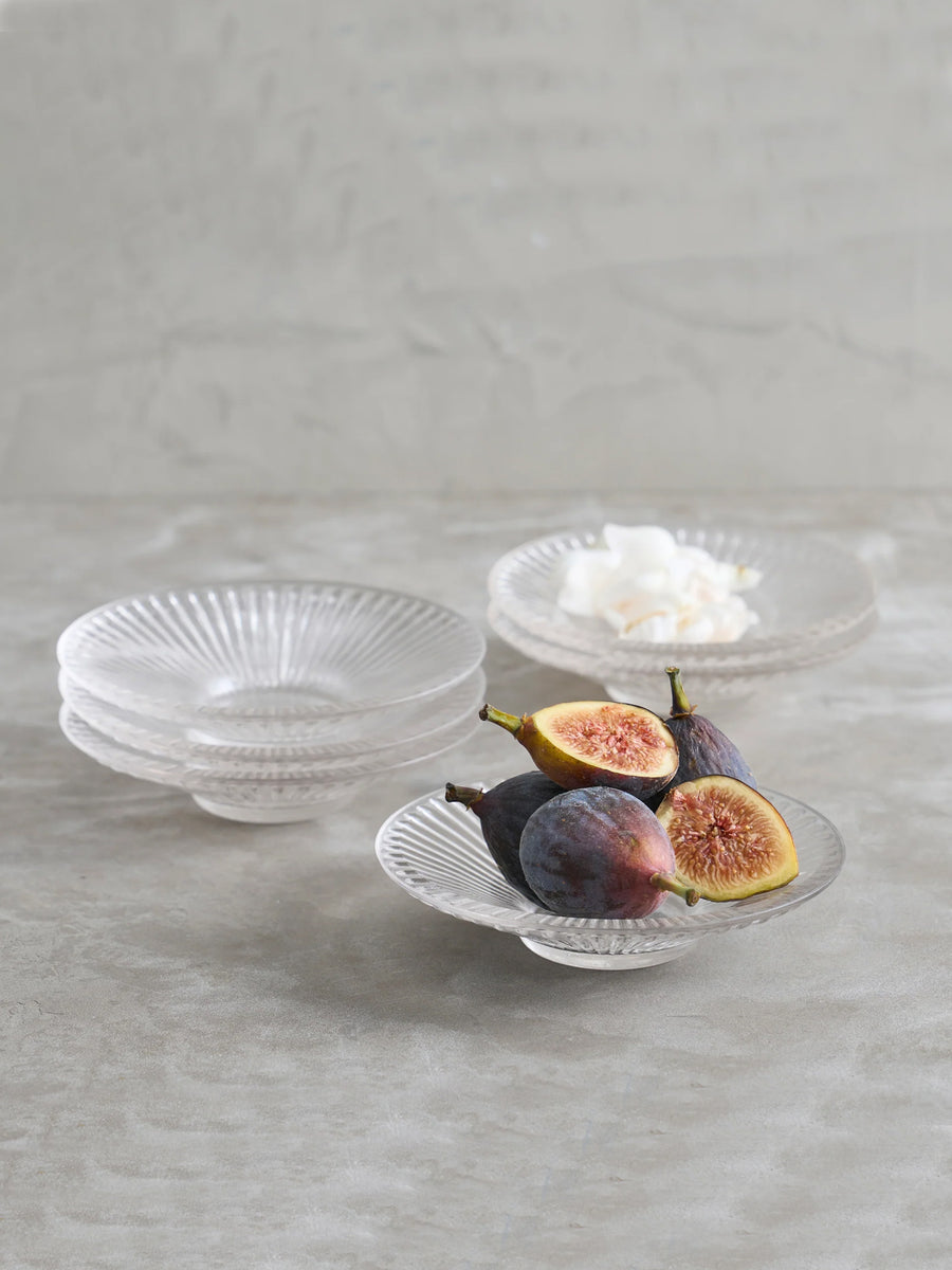 Pressed Glass Clear Plates, Set of 6 – Celadon at Home