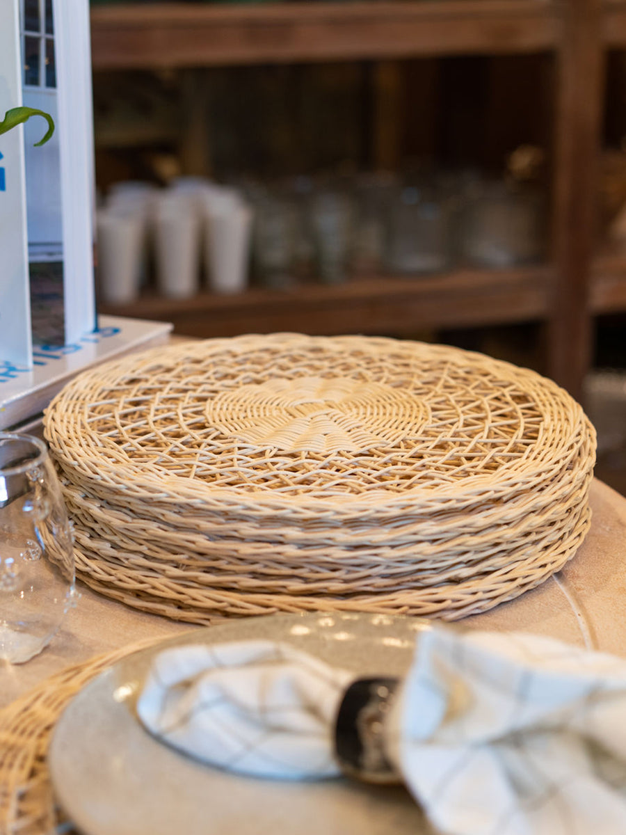 Rattan Open Weave Placemat, Set of 4 – Celadon at Home