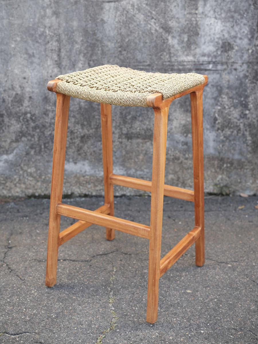 Cony Seagrass Backless Stool – Celadon at Home