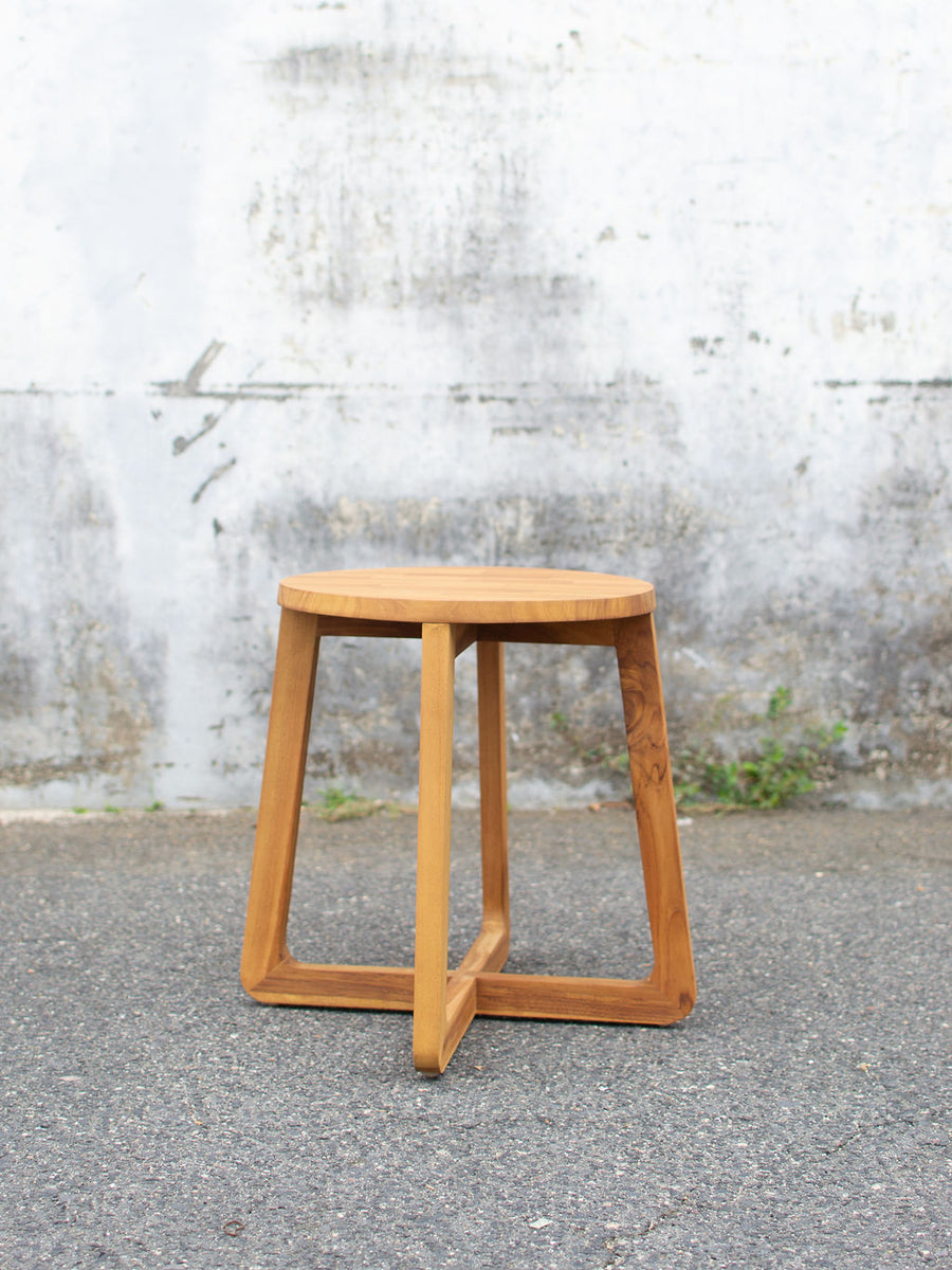Uno Stool, Teak – Celadon at Home